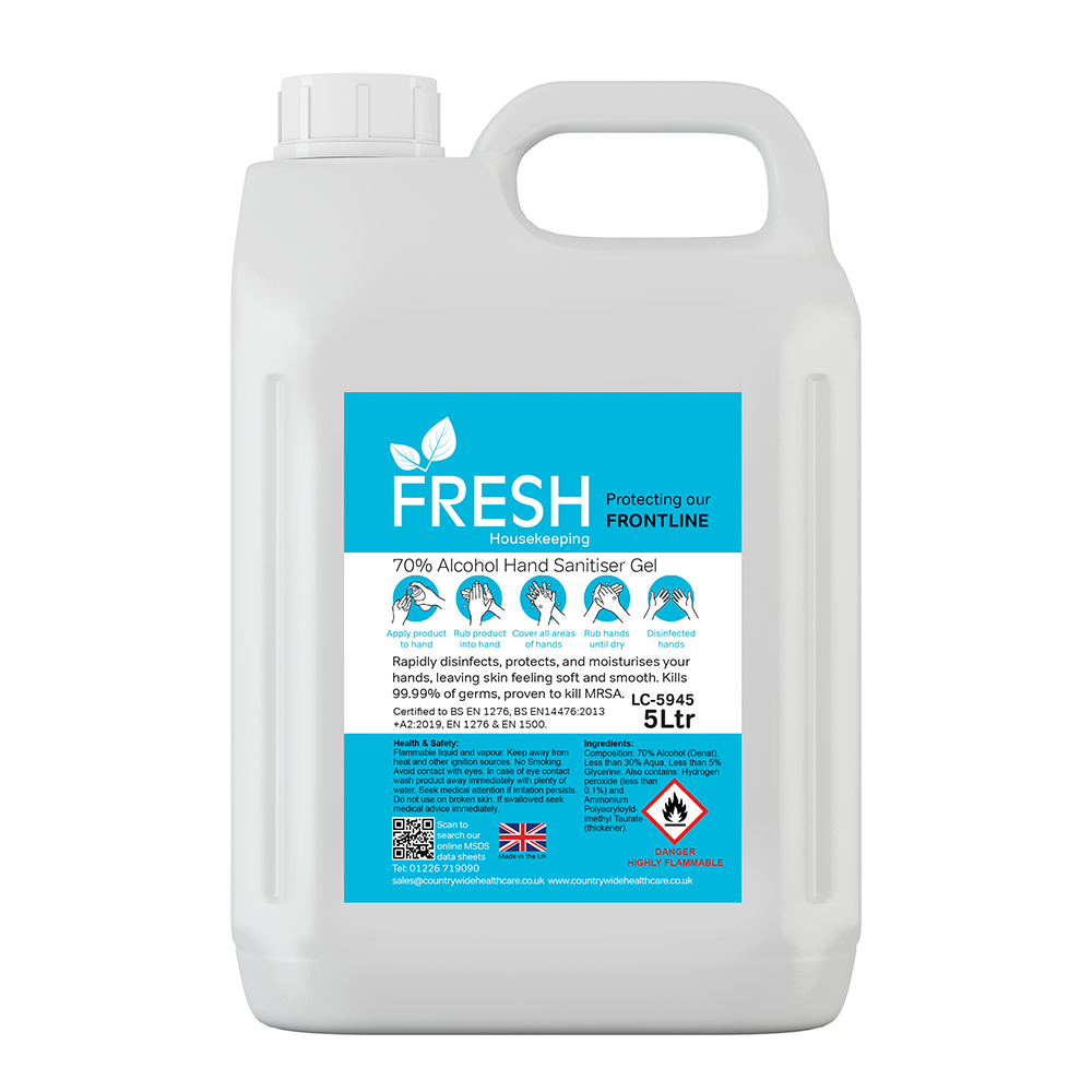 Fresh Alcohol Hand Gel 5L Refill - EACH | Shop | Countrywide Healthcare