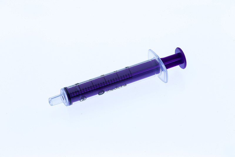 Oral Tip Syringe 5ml - Purple Plunger - Individually Wrapped - Pack 100 ...