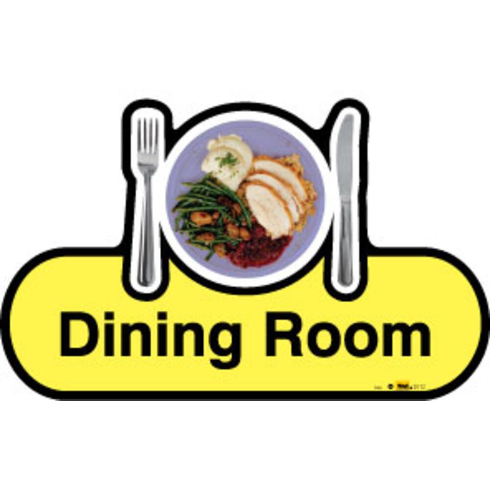 Dining Room Door Sign Yellow | Shop | Countrywide Healthcare